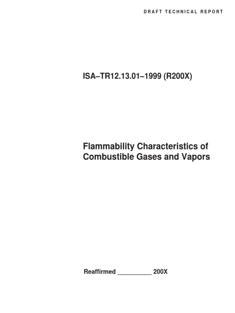 Flammability Characteristics of Combustible Gases and Vapors | PDF ...