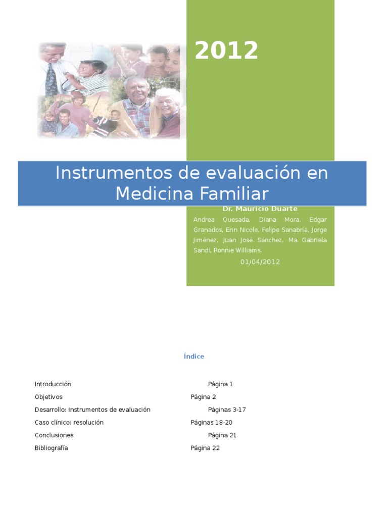 Instrumentos de Evaluacion Familiar | PDF | Medicina Familiar | Familia