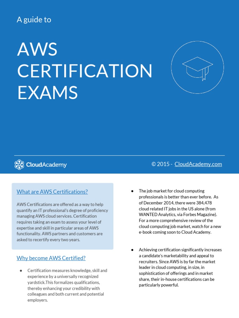 Introduction To AWS Certifications - Cloud Academy 1 | PDF ...
