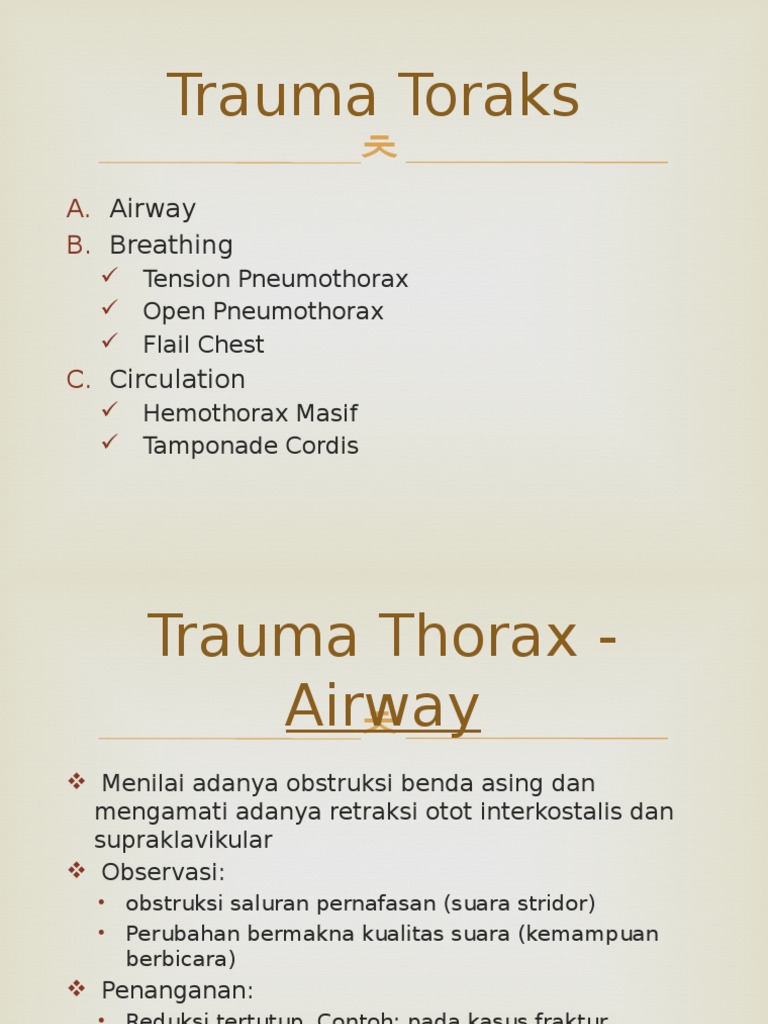 Trauma Thoraks | PDF