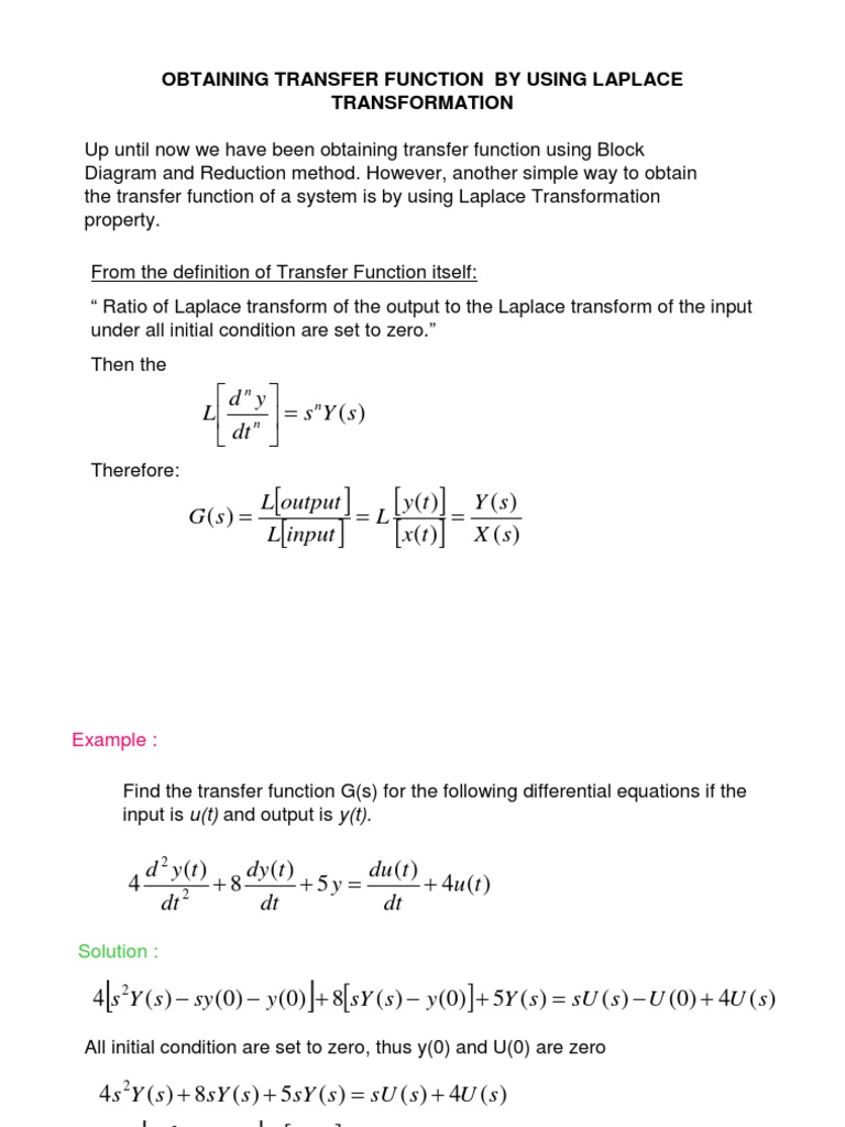 Transfer Function - by Analogy | PDF | Laplace Transform | Force
