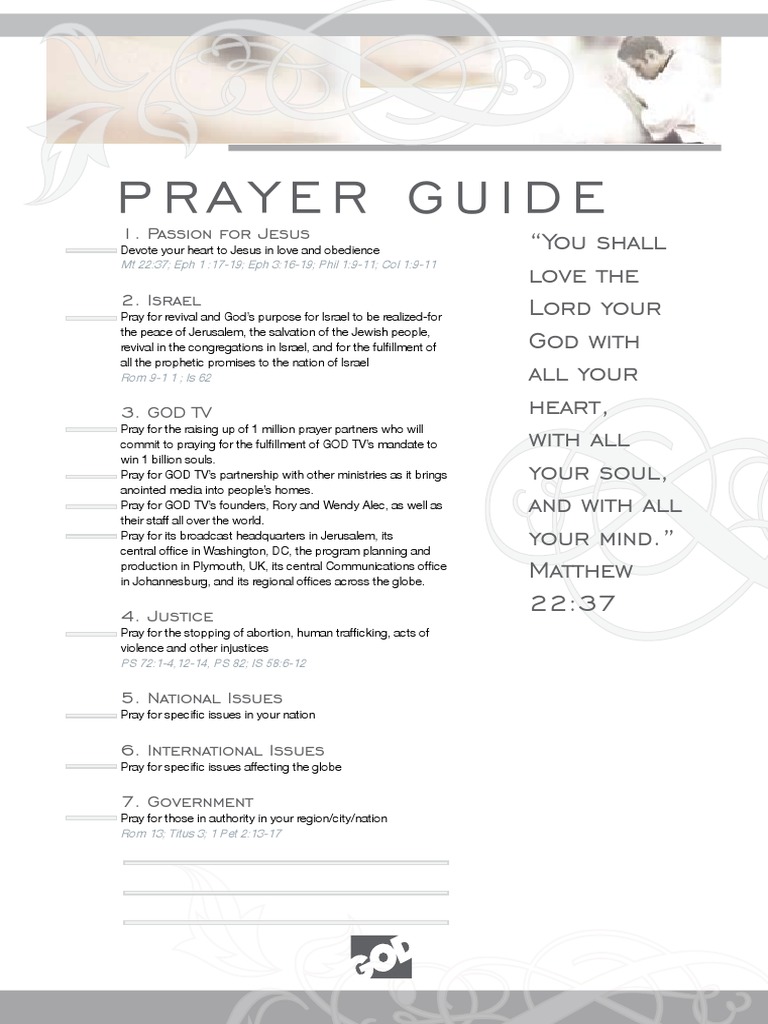 A Comprehensive Prayer Guide for Passionately Loving God and Advocating ...