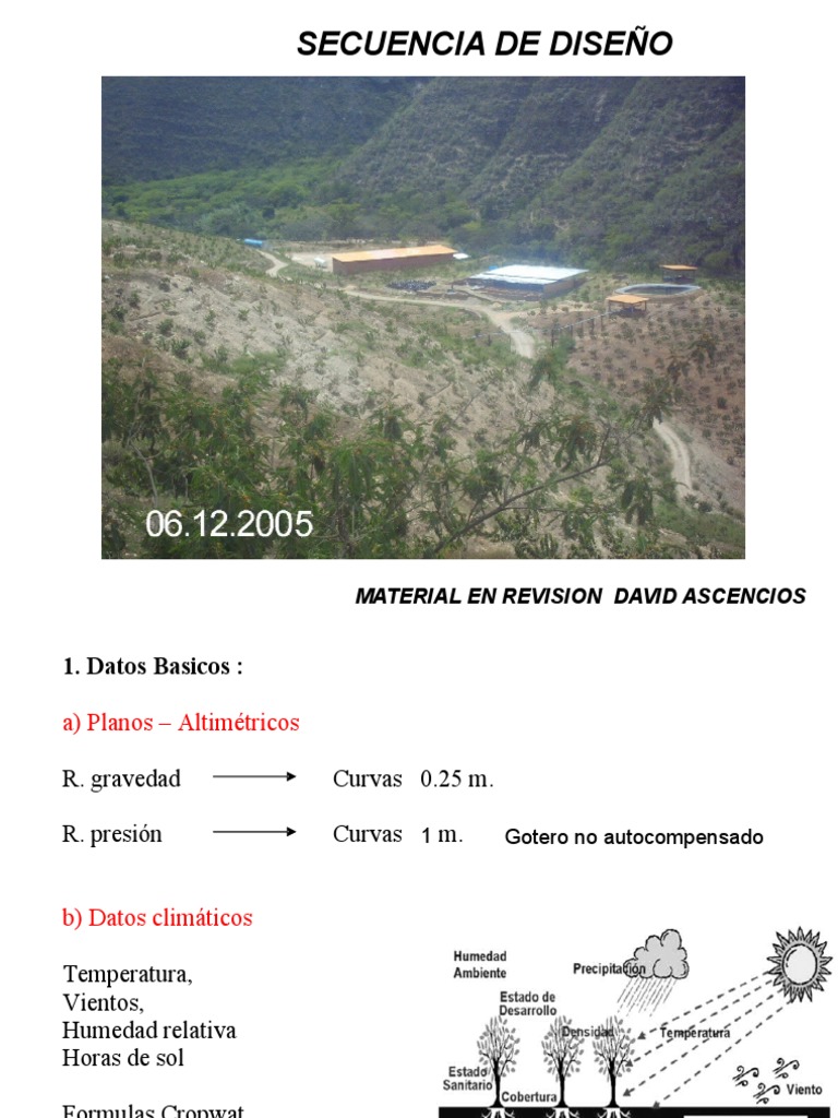 Secuencia de Diseno 2015 | PDF | Riego | Agua