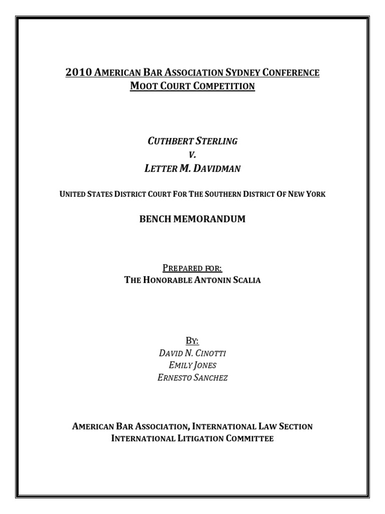 -IC558954-Newsletterpubs-10. Final Bench Memo (1) | Defamation ...