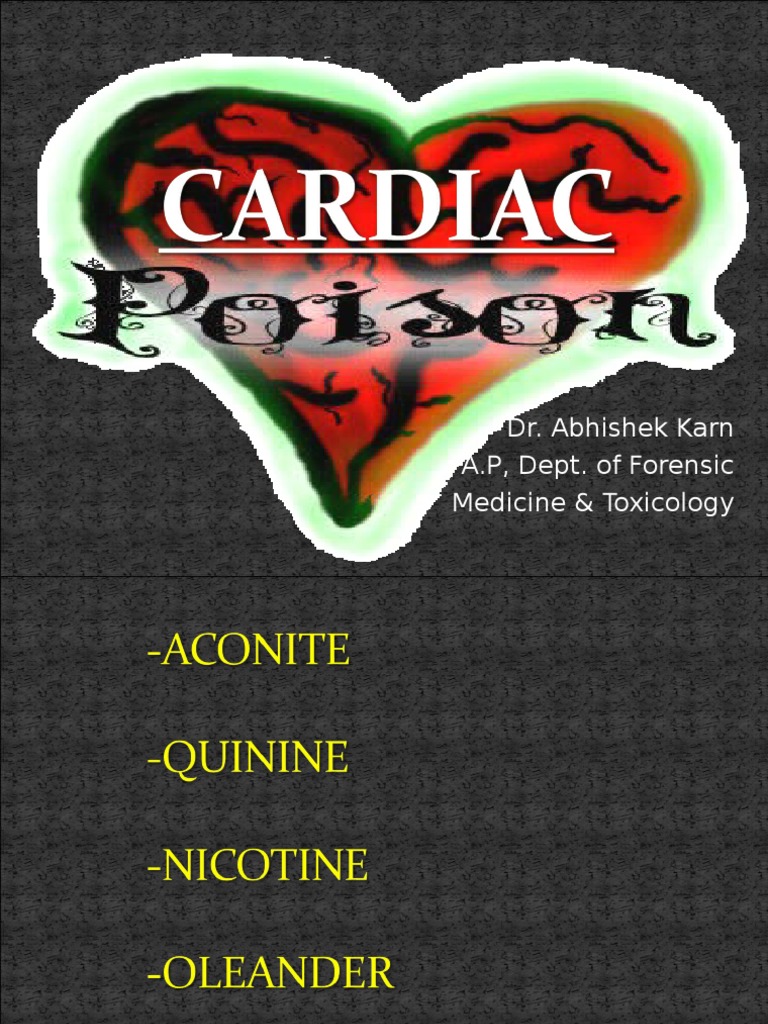 Cardiac Poisons | PDF | Medical Specialties | Clinical Medicine