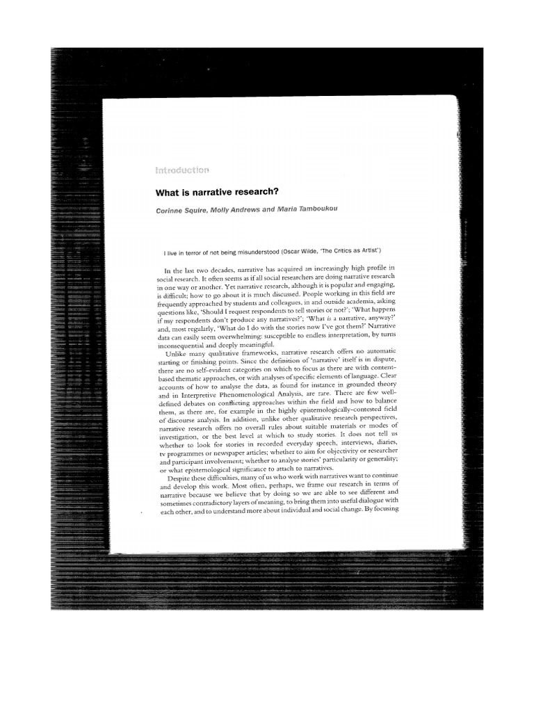 Doing Narrative Research | PDF