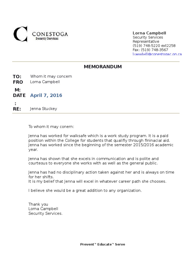 Recommendation for Jenna Stuckey | PDF