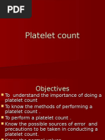 Manual Platelet Count Slide Method | PDF | Platelet | Blood Cell