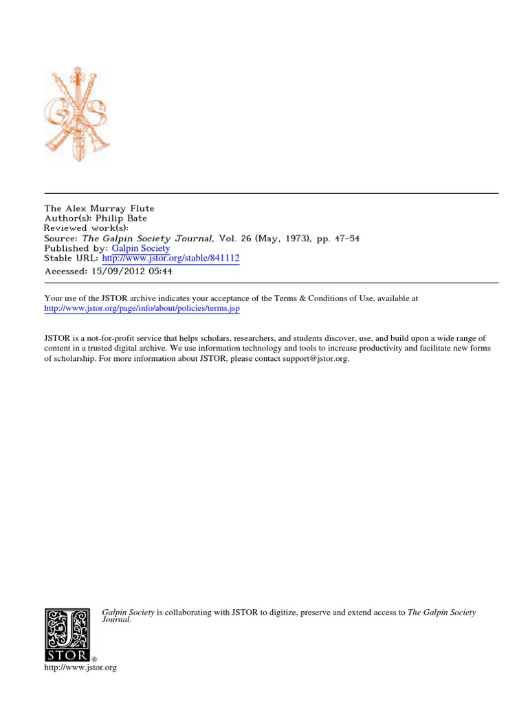 The Alex Murray Flute | PDF | Lever | Flute