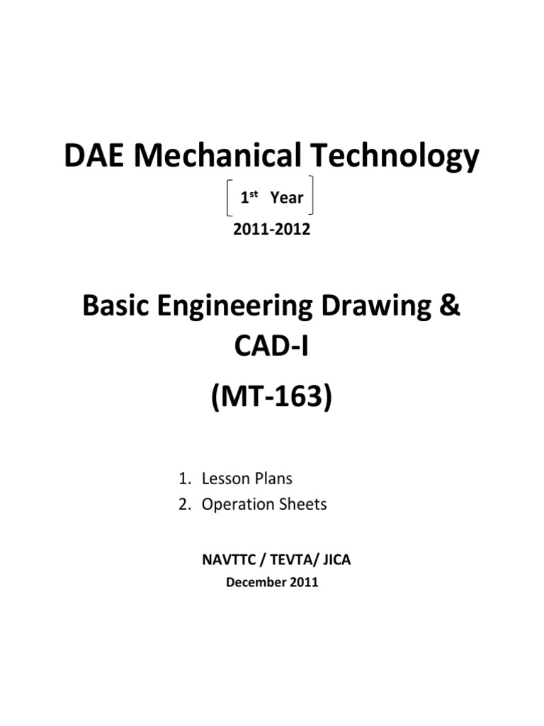 2 4 Basic Engineering Drawing And Cad I Pdf Pdf Technical Drawing