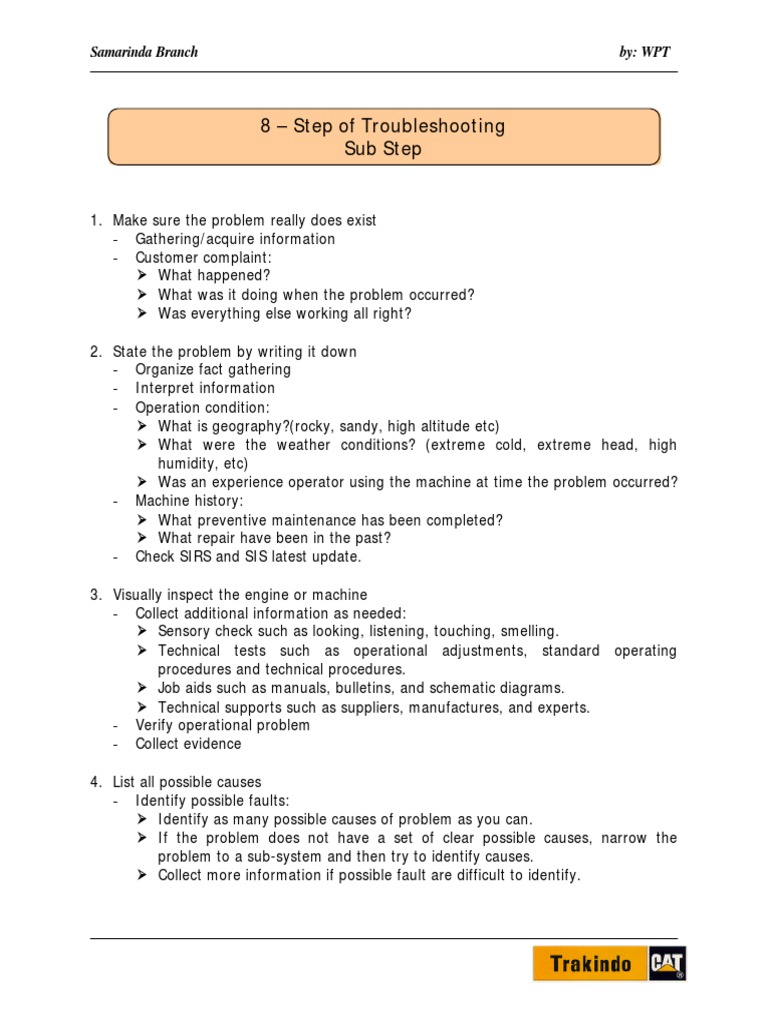 8 Step Troubleshooting | Troubleshooting | Technology