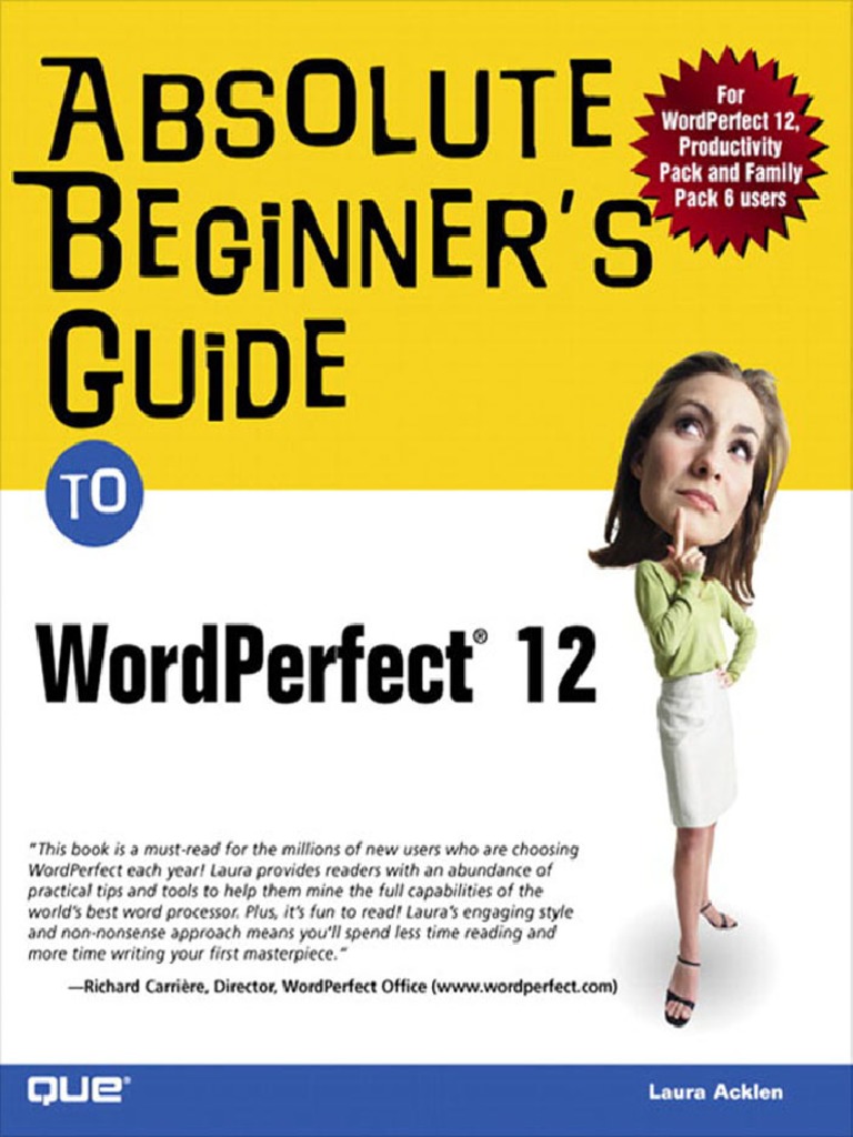 Absolute Begginer's Guide To WordPerfect 12 | PDF | Microsoft Word ...