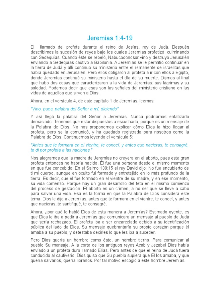 Análisis Del Libro de Jeremias | PDF | Jeremías | Profeta