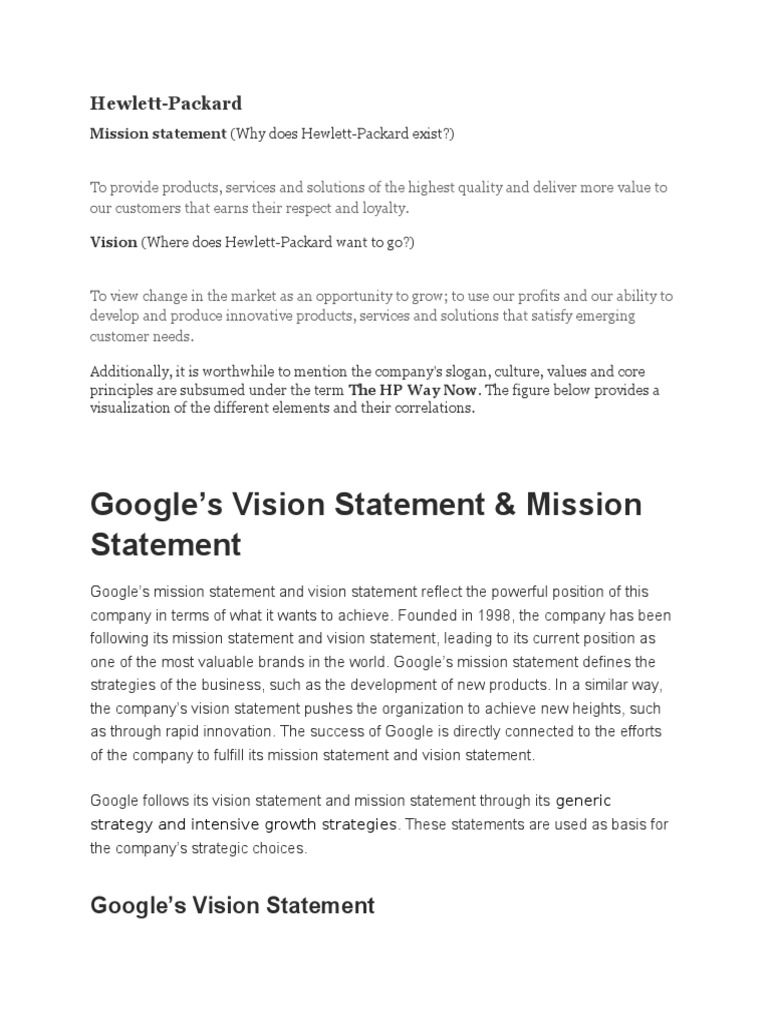 Mission and Vision | PDF | Retail | Business