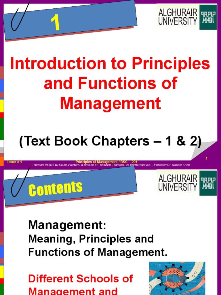 Introduction To Principles and Functions of Management: (Text Book ...