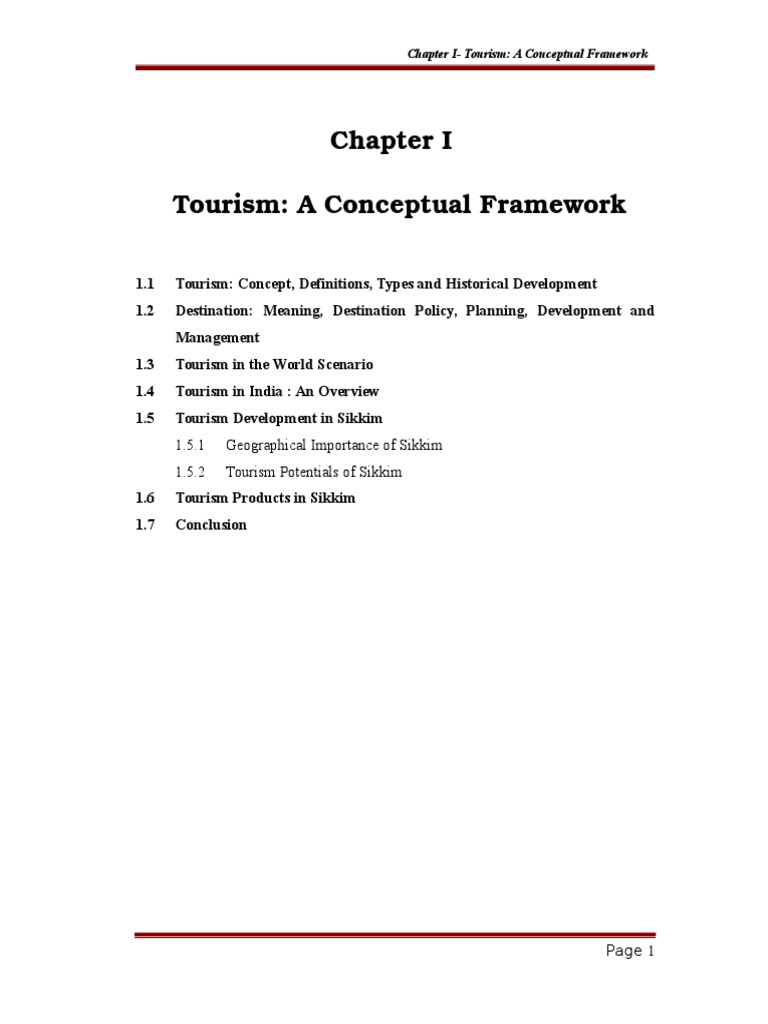 Conceptual Framework of Tourism | PDF | Tourism | Strategic Management