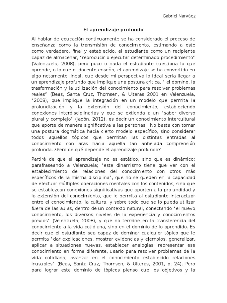 Aprendizaje Profundo | PDF | Conocimiento | Aprendizaje