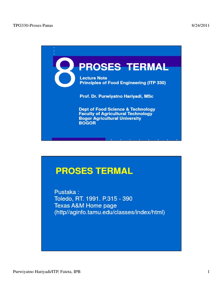 Thermal Processing in Food Engineering | PDF | Wellness | Science ...