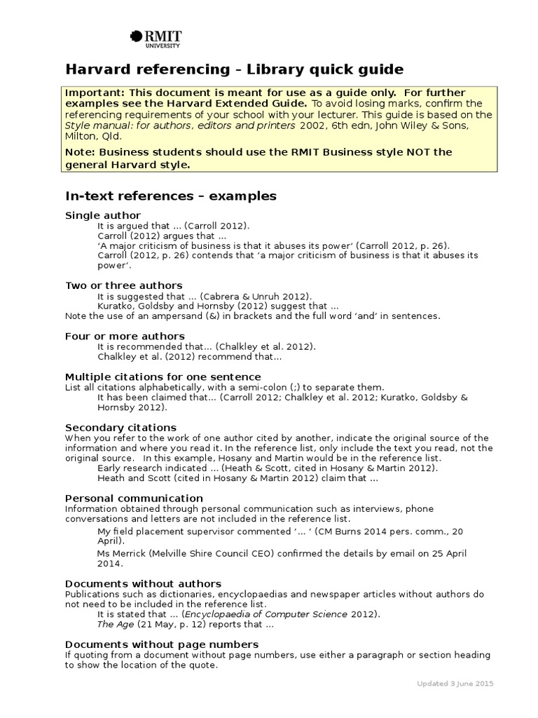Havard Quick Guide | Citation | Ellipsis | Free 30-day Trial | Scribd