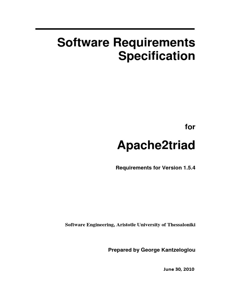 SRS Documentation | PDF | Php | Web Server