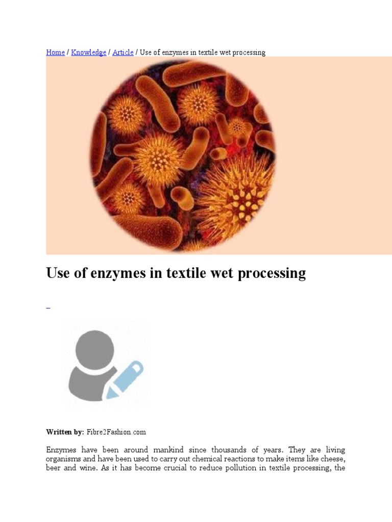 Use of Enzymes in Textile Wet Processing | PDF | Bleach | Textiles