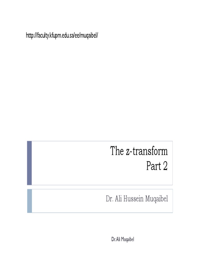 Z Transform Part 2 | PDF | Mathematical Analysis | Mathematical Objects