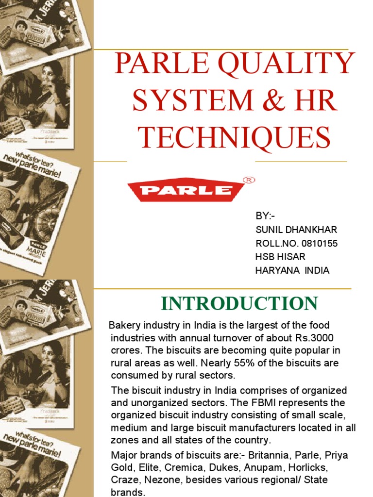 Quality System Parle | PDF | Hazard Analysis And Critical Control ...