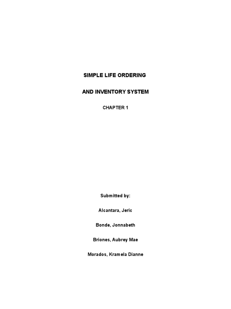 Simple Inventory and Ordering System | PDF | Inventory | Business Process