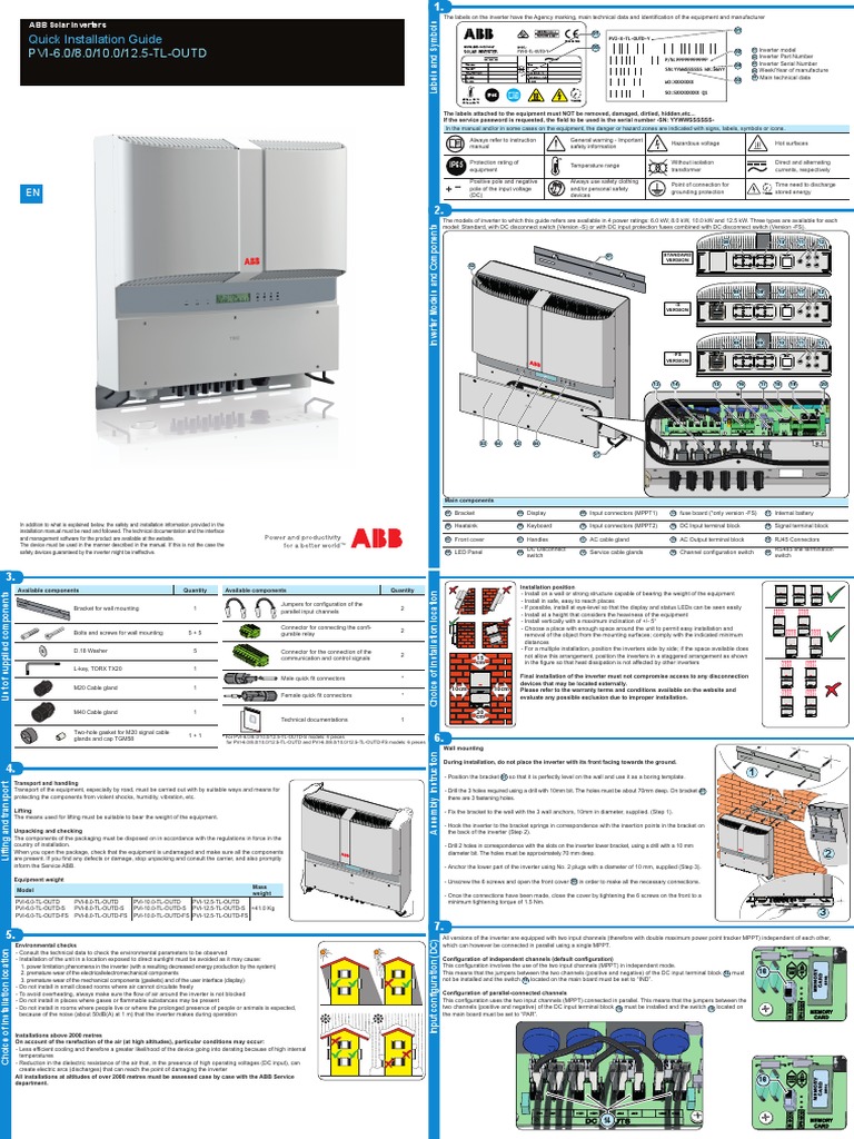 ABB Inverter Installation Manual | PDF | Power Inverter | Electrical ...