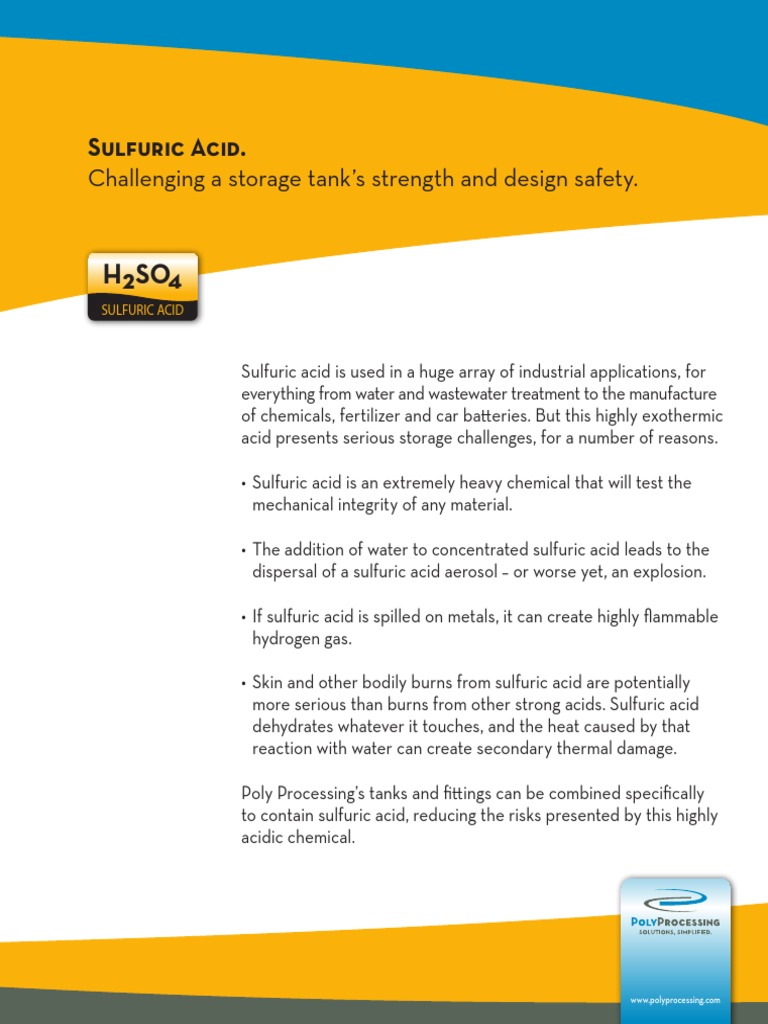 H2SO4 | Sulfuric Acid | Polyethylene