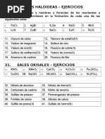 20 Ejercicios de Oxisales Neutras 5 Sales Oxisale | PDF | Sal (química) | Sustancias químicas