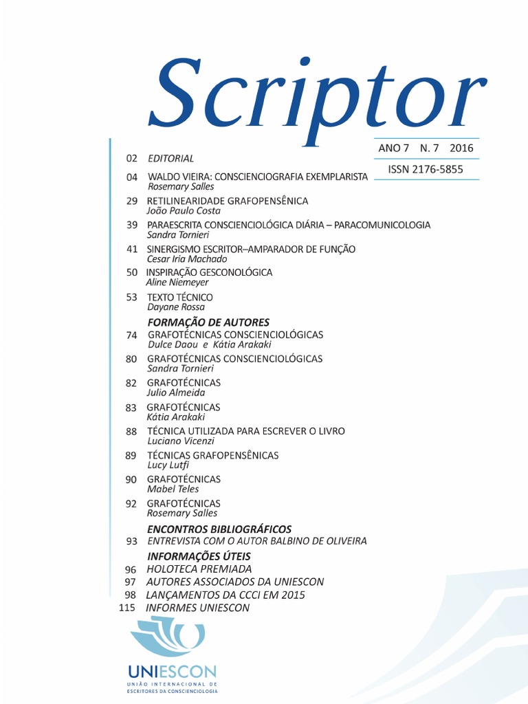 Revista Scriptor Vol. 7 | PDF | Homo Sapiens | Evolução