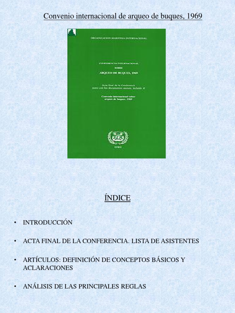 Convenio Arqueo de Buques 1969 | PDF | Transporte de agua | Envío