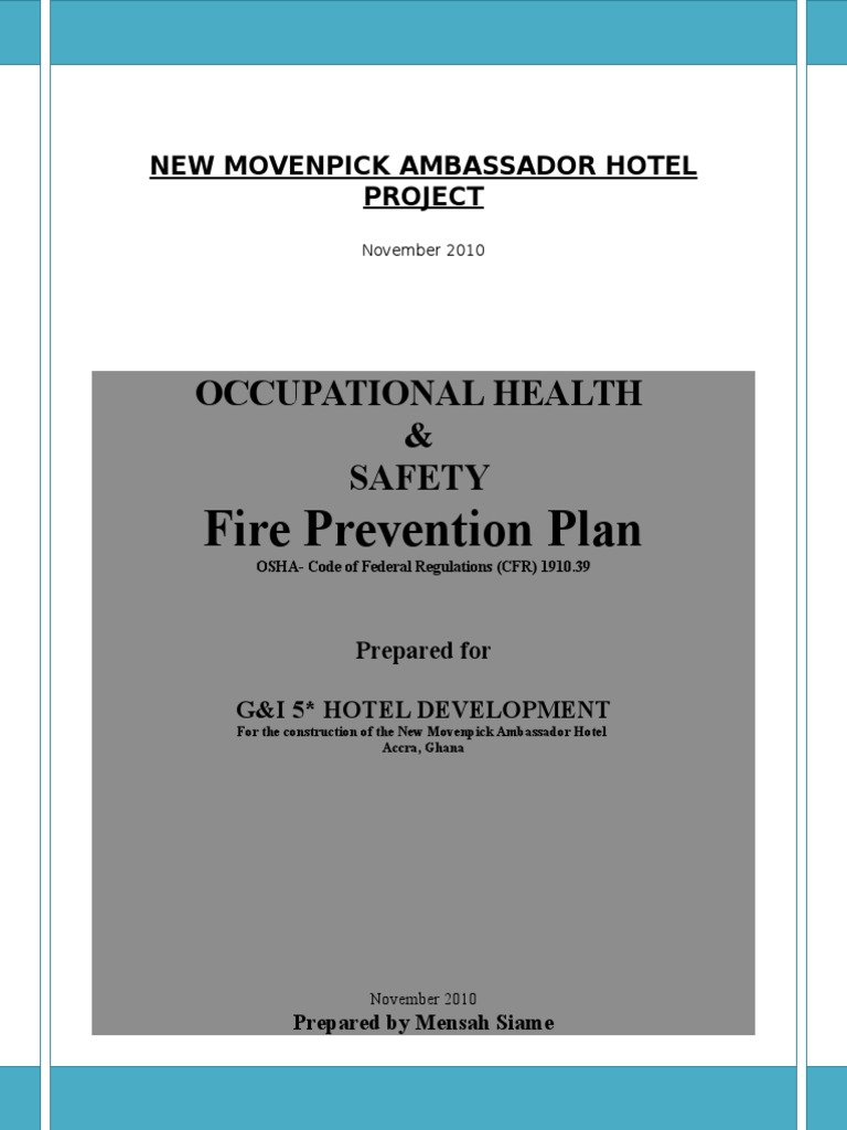 Fire Prevention Plan | Download Free PDF | Fire Safety | Flammability