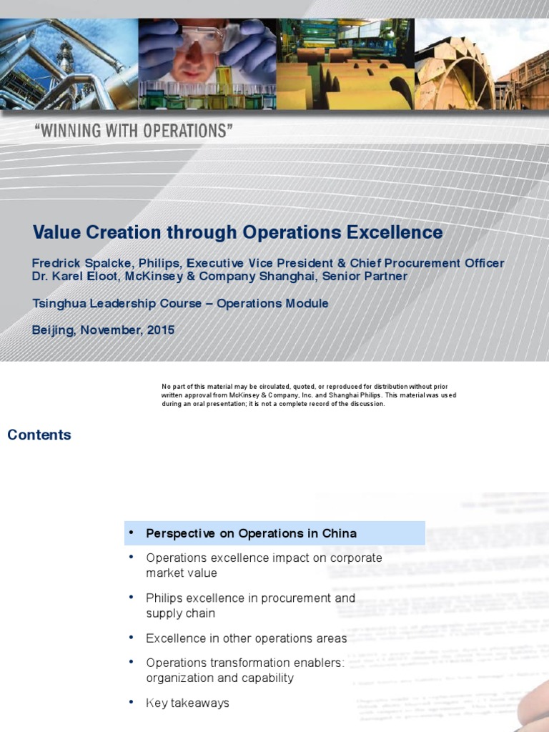 Value Creation Through Operations Excellence | PDF | Supply Chain ...