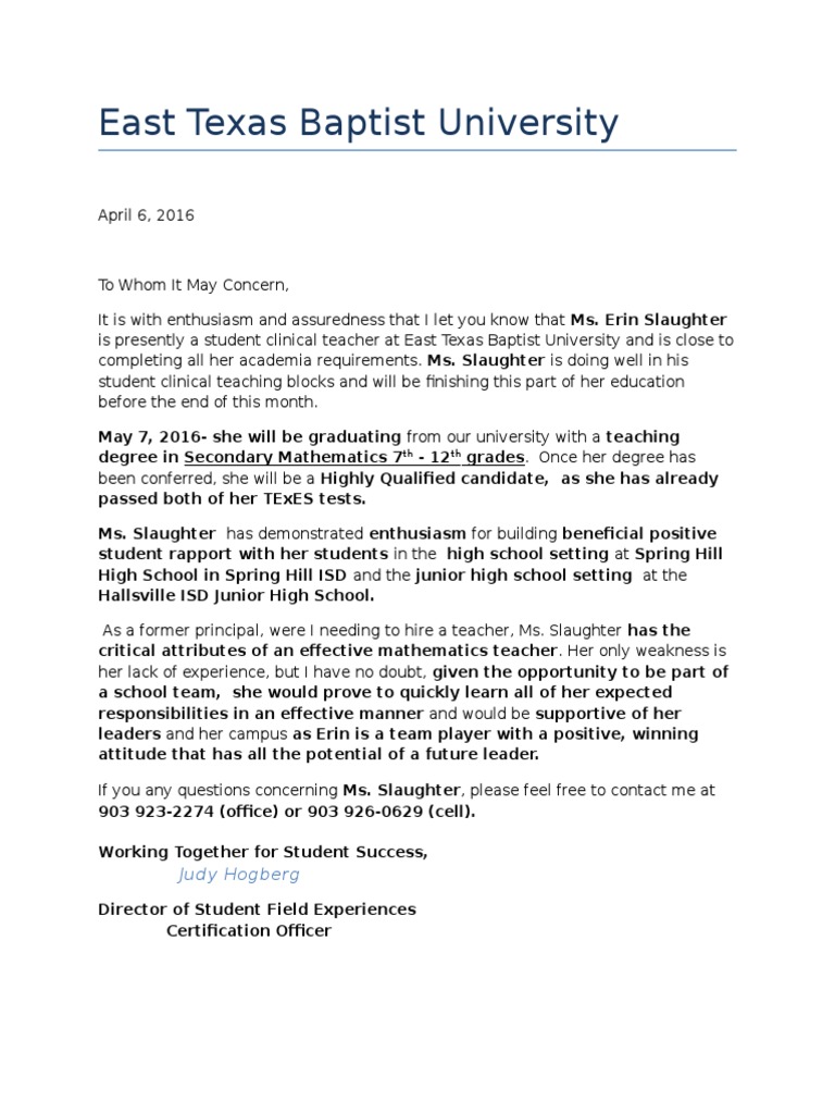Letter of Rec | PDF | Wellness