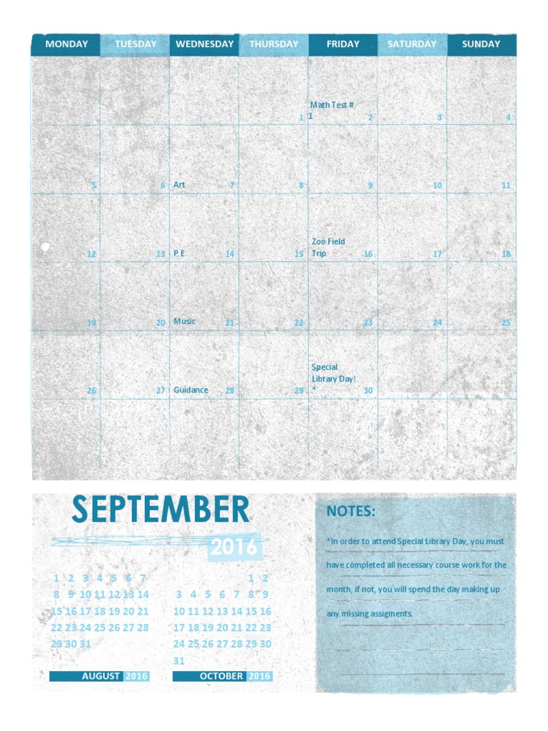 Sept Calendar | PDF