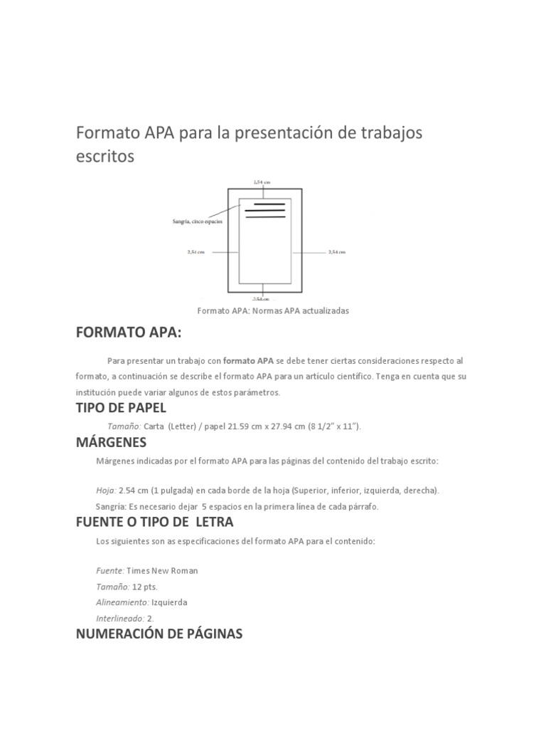 Formato APA para La Presentación de Trabajos Escritos | PDF