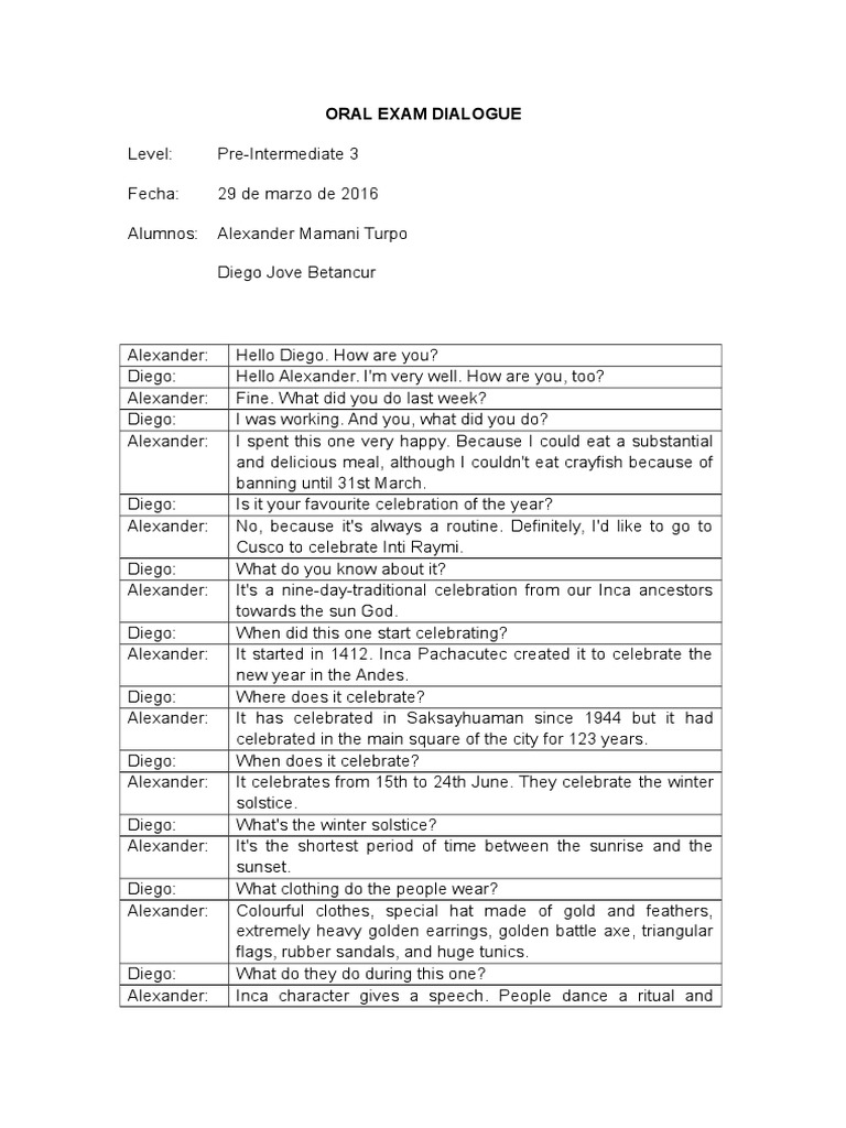 Final Oral Exam | PDF | Leisure