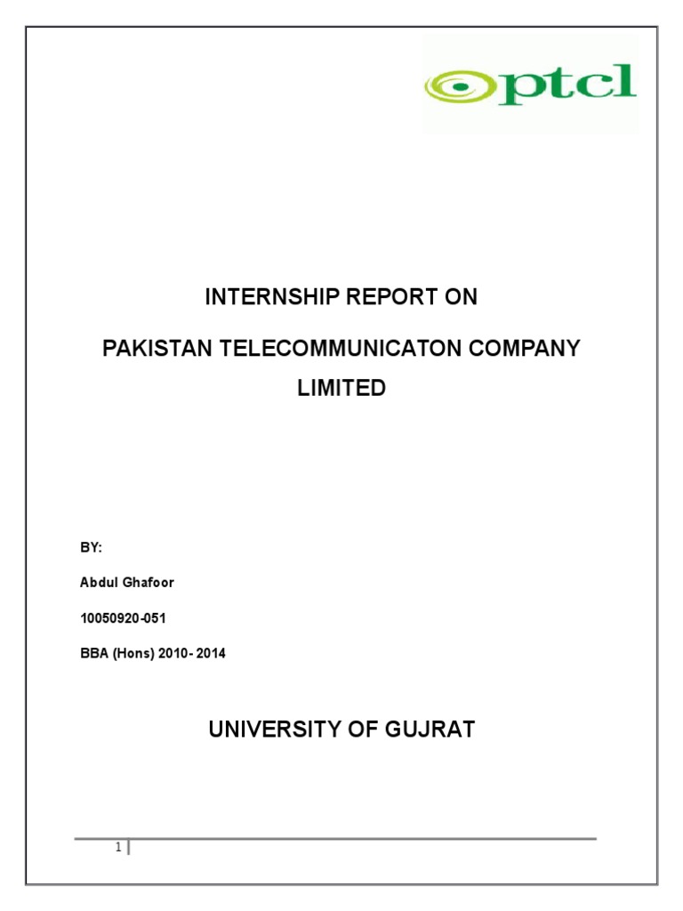 Final For PTCL | PDF | Telecommunications | Internet
