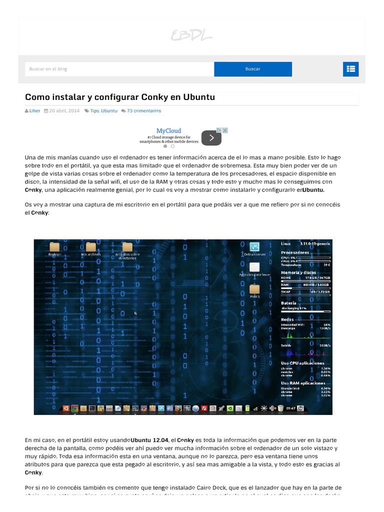 Como Instalar y Configurar Conky | PDF | Ubuntu (sistema operativo) | Sudo