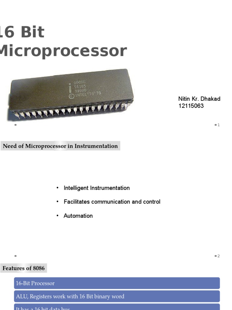 16 Bit Microprocessor: Nitin Kr. Dhakad 12115063 | PDF | Central ...
