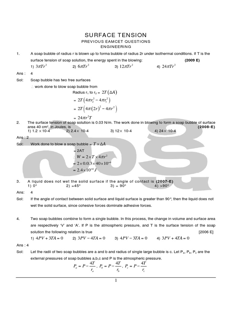 Surface tension.pdf | Surface Tension | Drop (Liquid)