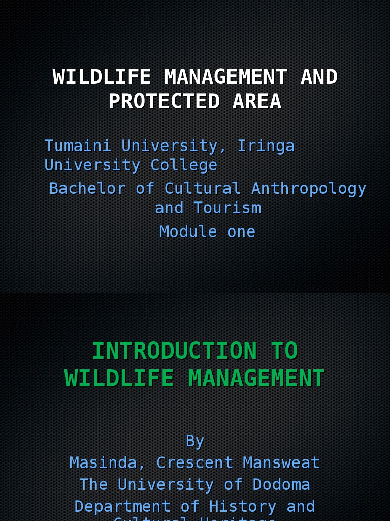 Wildlife Management and Protected Area | PDF | Endangered Species ...