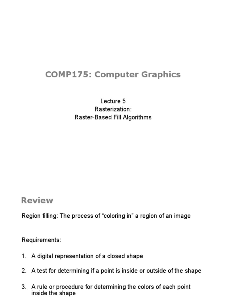 Raster-Based Fill Algorithms | PDF | Vertex (Geometry) | Computer Programming
