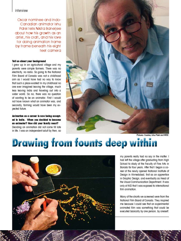 Interview With Ishu Patel | PDF | Animation | Filmmaking