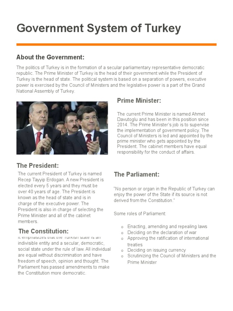Government System of Turkey Newsletter | PDF