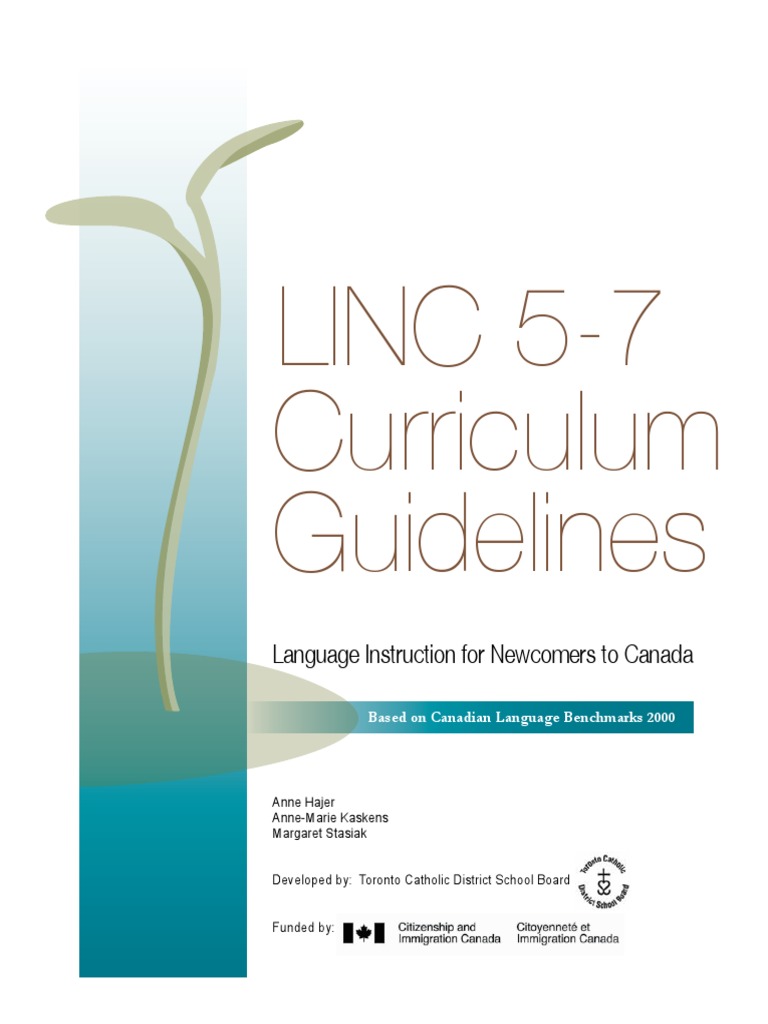 LINC Curriculum Guidelines 5-7 | PDF | Curriculum | English As A Second ...