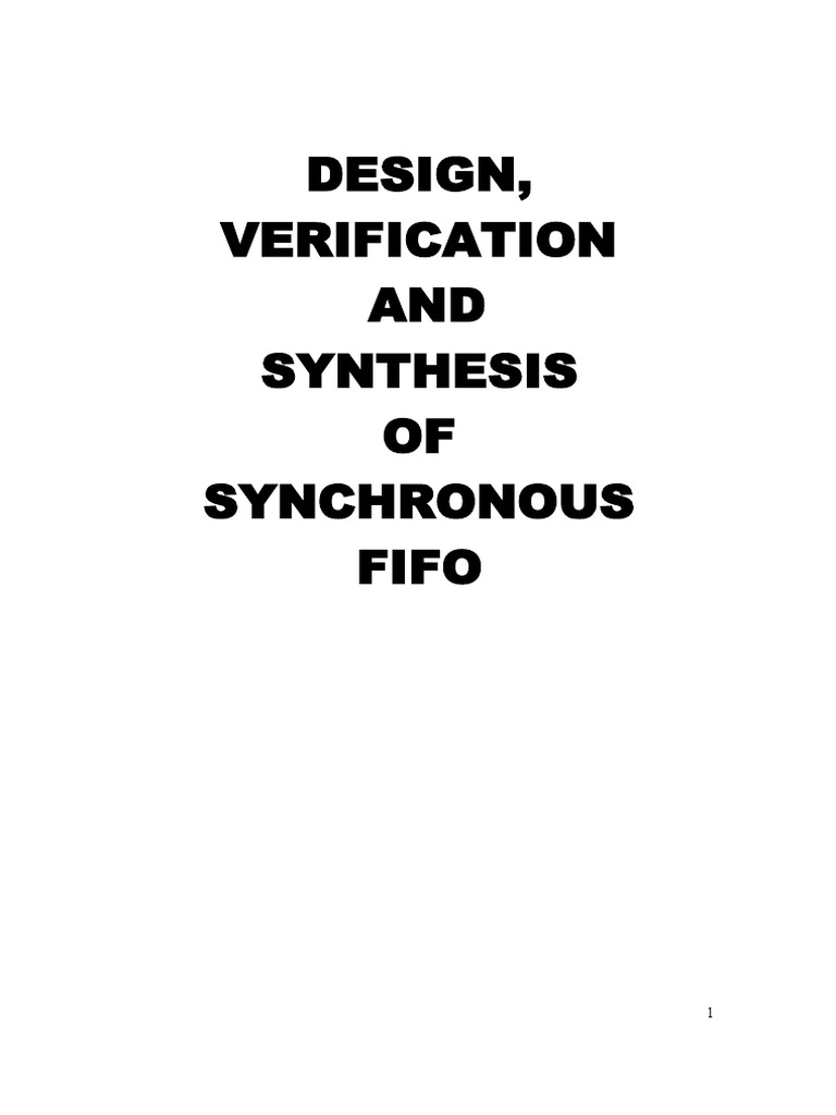 Fifo Design | PDF | Hardware Description Language | Computer Data