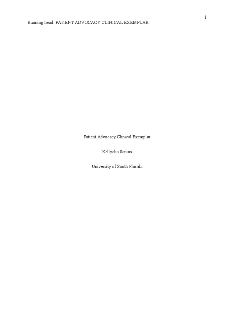 Clinical Exemplar | PDF | Patient | Nursing